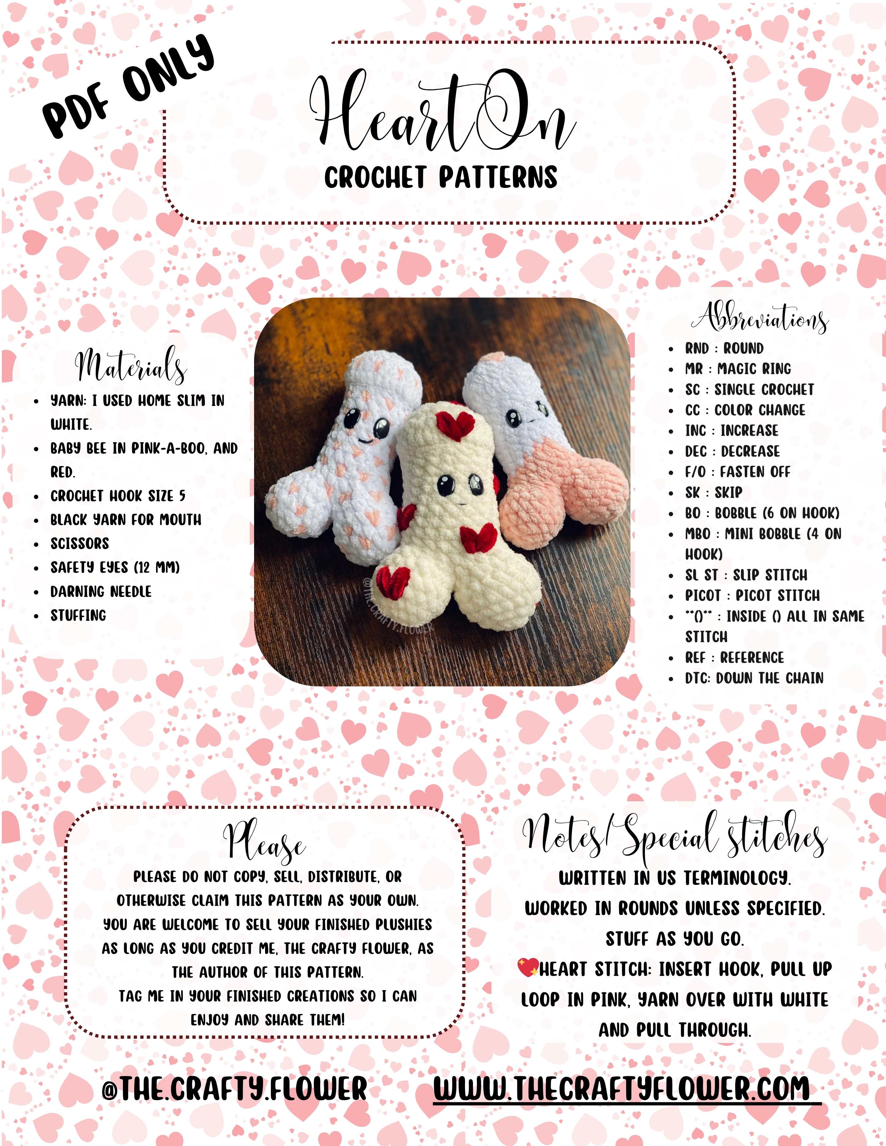 HeartOn Peen Patterns (PDF ONLY) – Knotty Fables