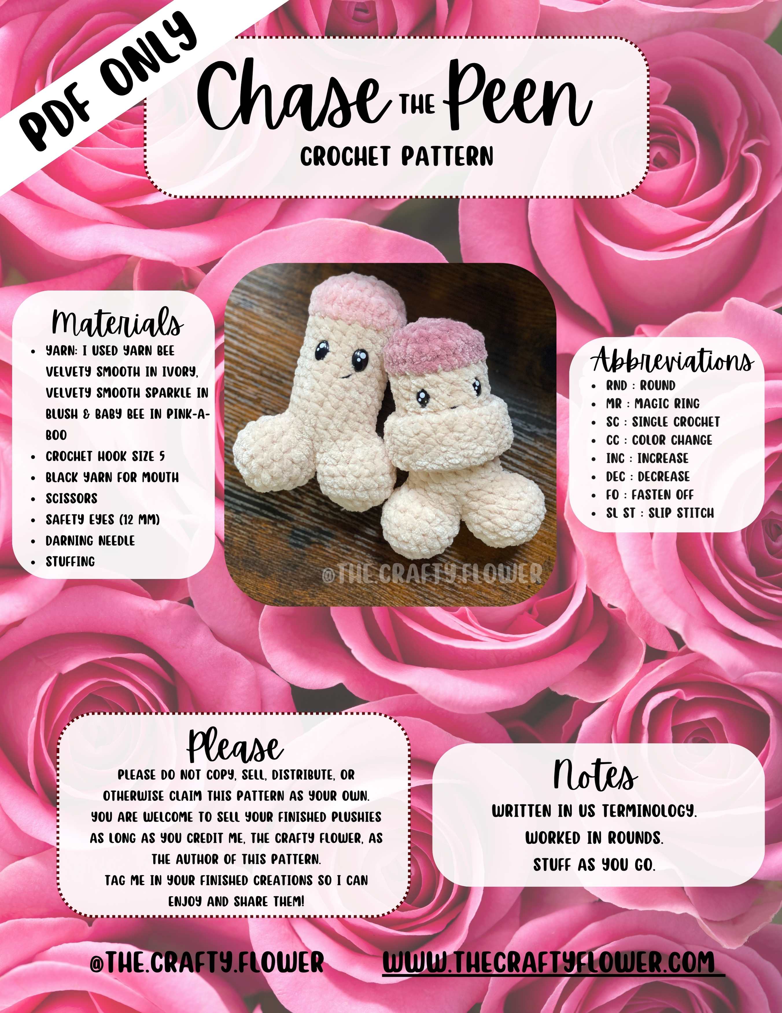 Chase the Peen & Channing Taintum Crochet Patterns (PDF ONLY) – Knotty ...